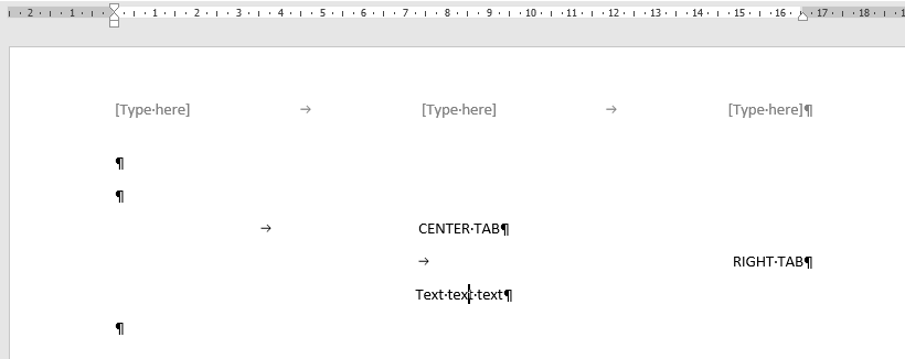 Special Center & Right tabs in Word - Microsoft Q&A
