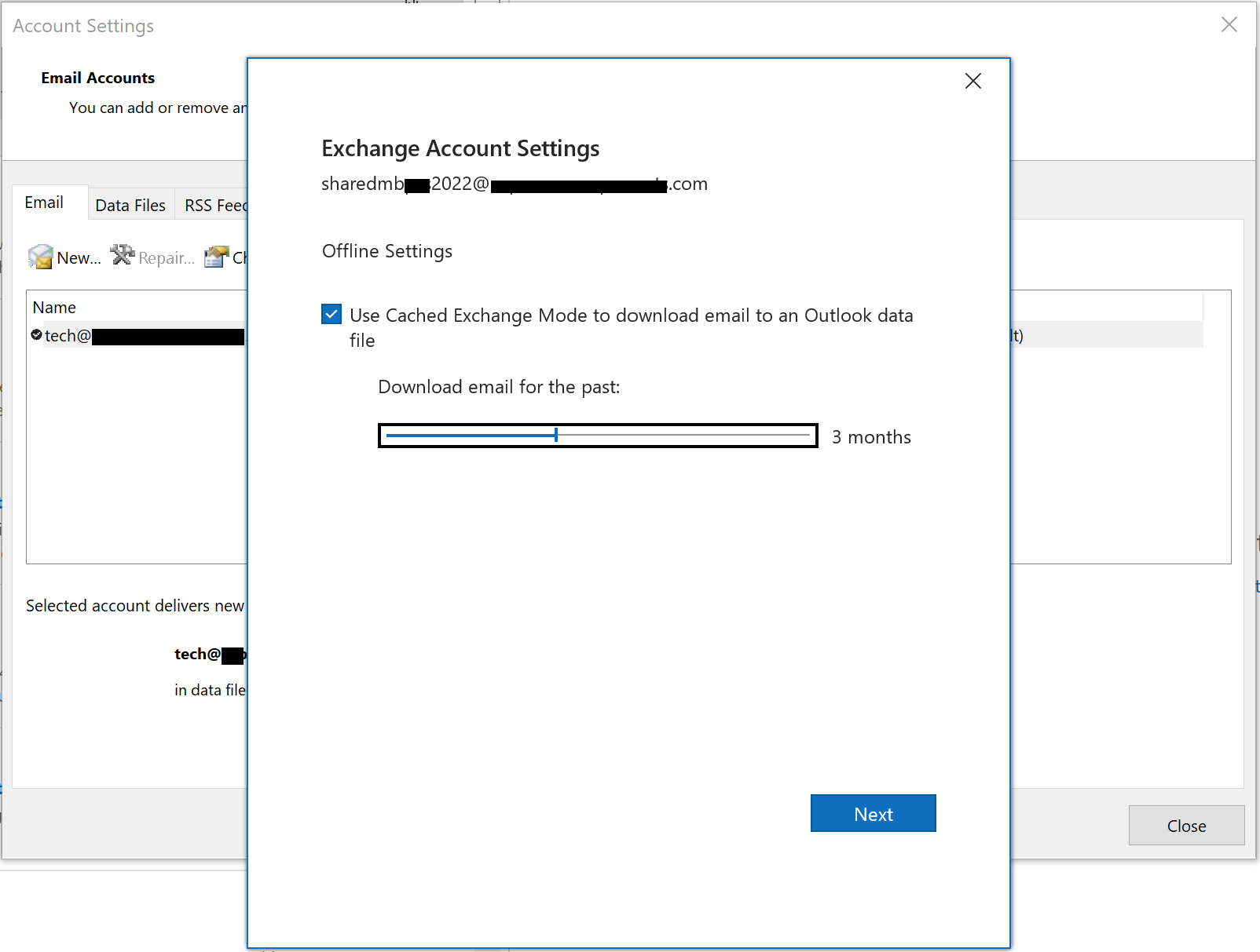 Primary O365 Outlook Ost Data File Has Reached Maximum Size Separating Shared Mailboxes To