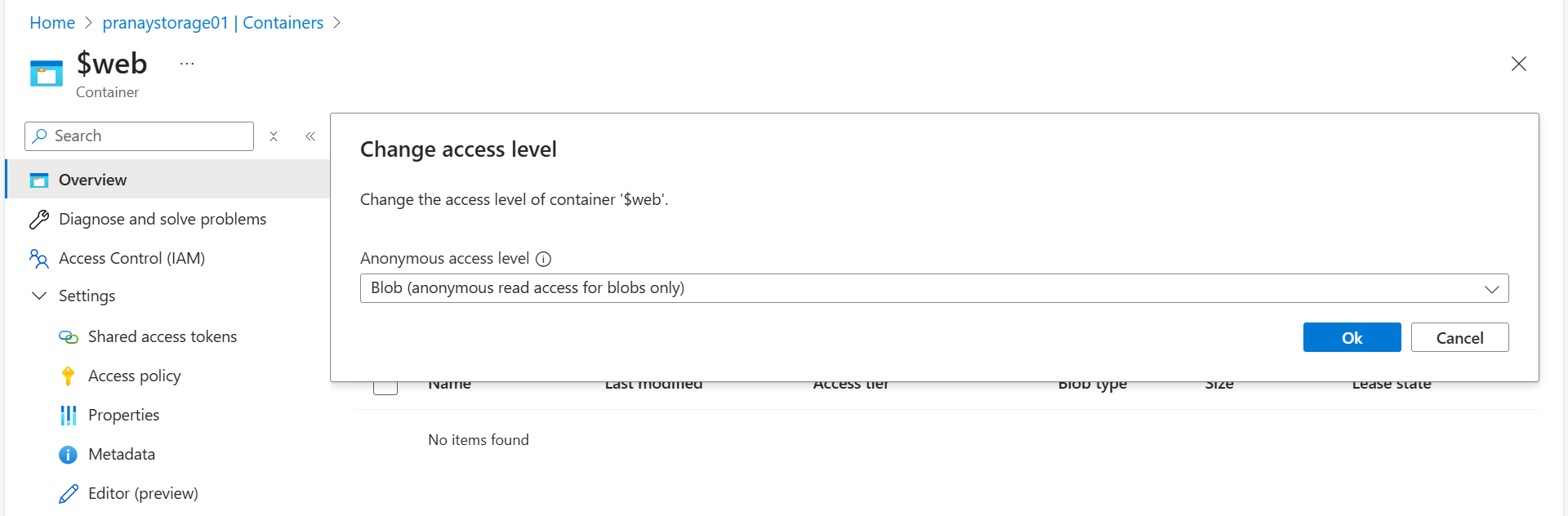 Static Website on Azure Blob using Secured Transfer Disabled and Custom Domain setup, not ...