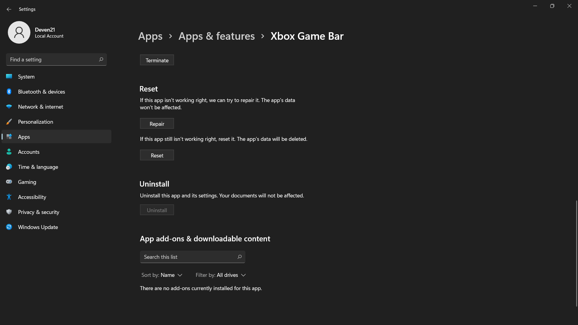 Game Bar in windows 11 - Microsoft Q&A