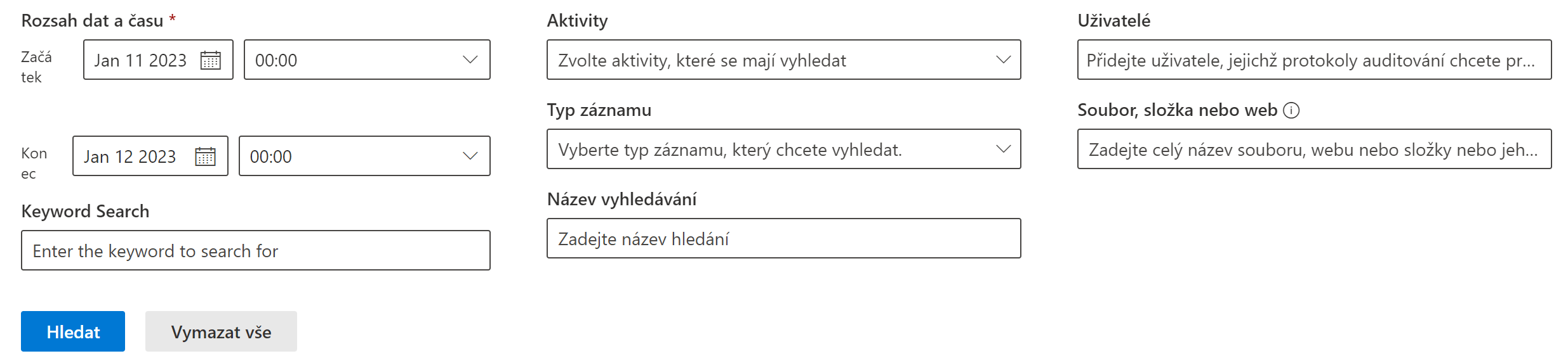 Microsoft 365 Defender - Audit log - correct set date - Microsoft Q&A