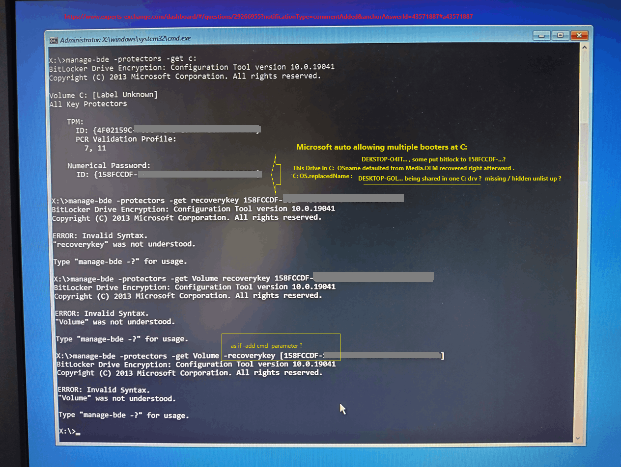 Replaced OS.name.1 after OS recovery Right away OS-name.0 would be ...