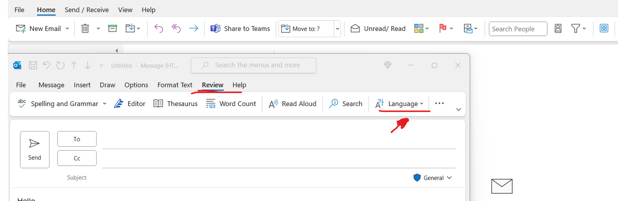 How to change the proofing language in Outlook for Windows - Microsoft Q&A