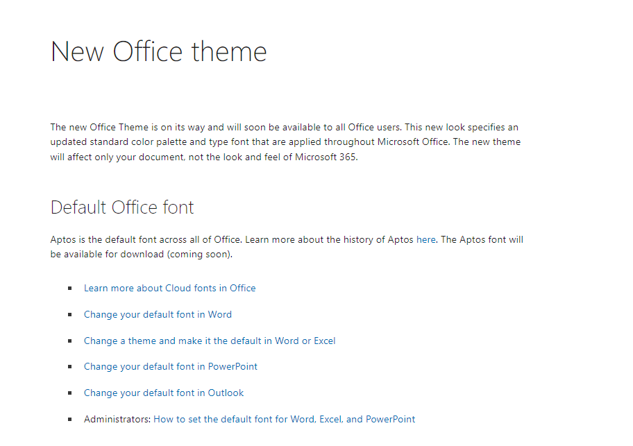 Office 365 Default Theme and Font - Microsoft Q&A