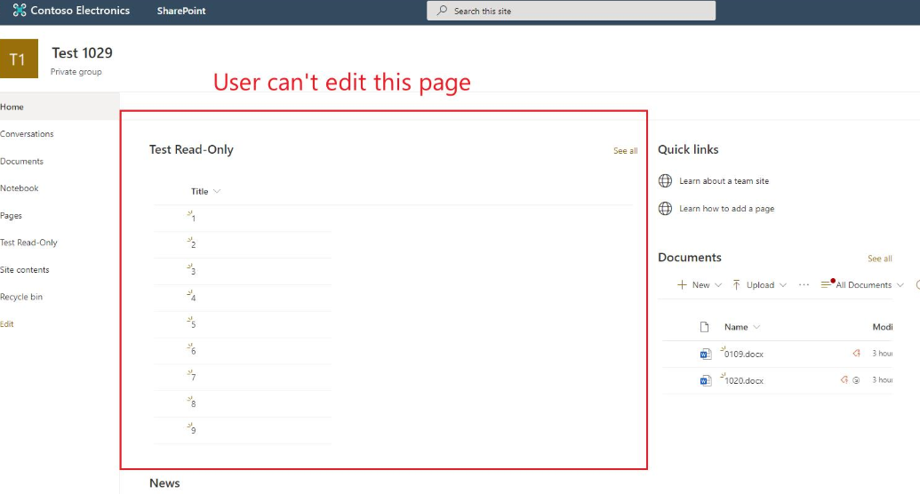Setting up a read only list view on Moderm SharePoint pages - Microsoft Q&A