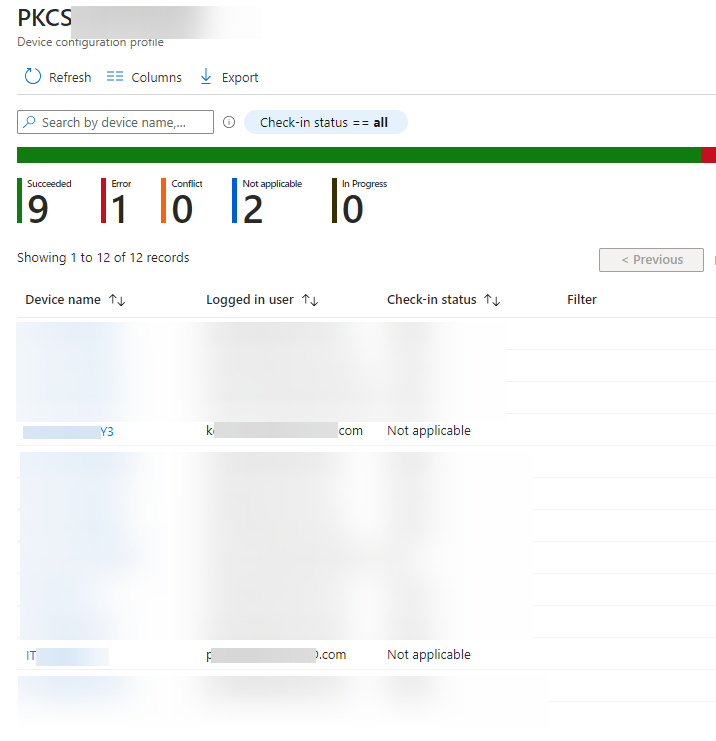 PKCS Cert Deployment - Some devices showing as "not applicable" - Microsoft Q&A