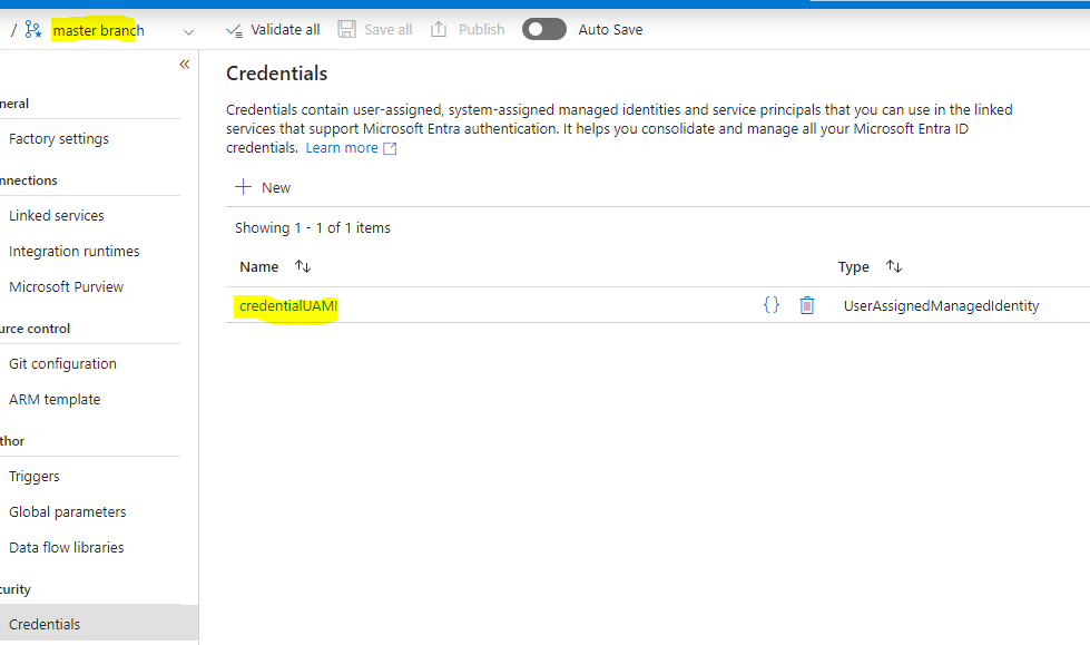 Azure Data Factory Old Security->Credential not clear after deploy - Microsoft Q&A