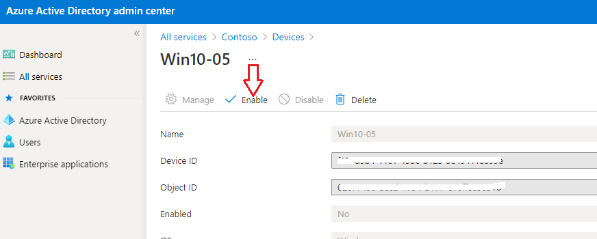 Re-enable device to university account - Microsoft Q&A