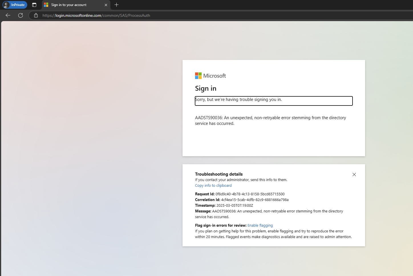Unable To Reset Certificate Based Auth For Azure Portal Login Microsoft Qanda 
