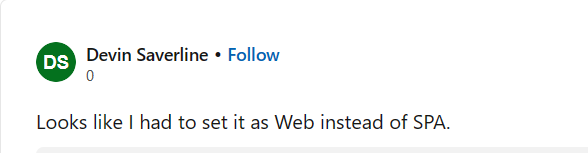 AADSTS900971: No reply address provided. error when redirectURL is set and matches with request ...