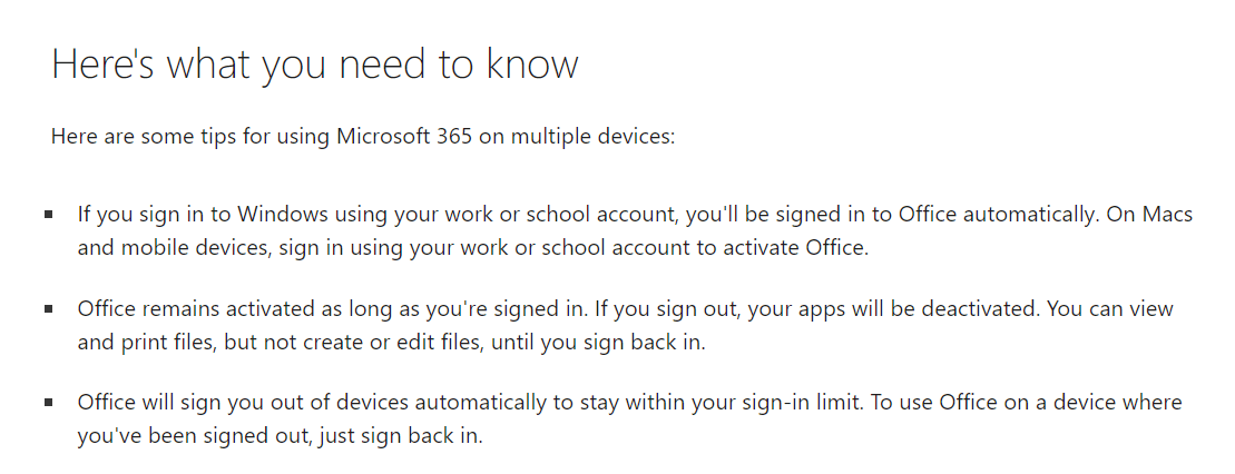 Sign in from a different Office 365 account than the one used for ...