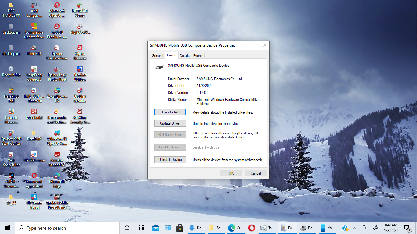 samsung mobile usb composite device windows 10 - Microsoft Q&A
