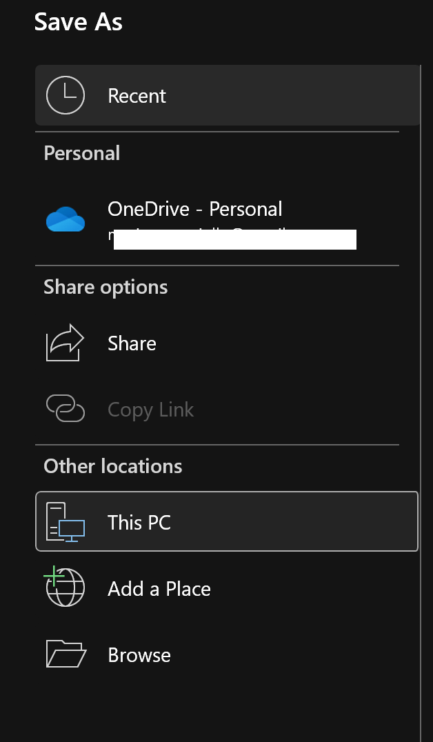OneDrive still shows up in the save options - Microsoft Q&A