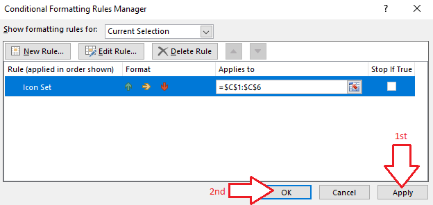 Conditional Formatting with Arrow Icon Sets - Microsoft Q&A