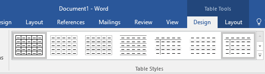 Banded rows and columns and rows in Word - Microsoft Q&A