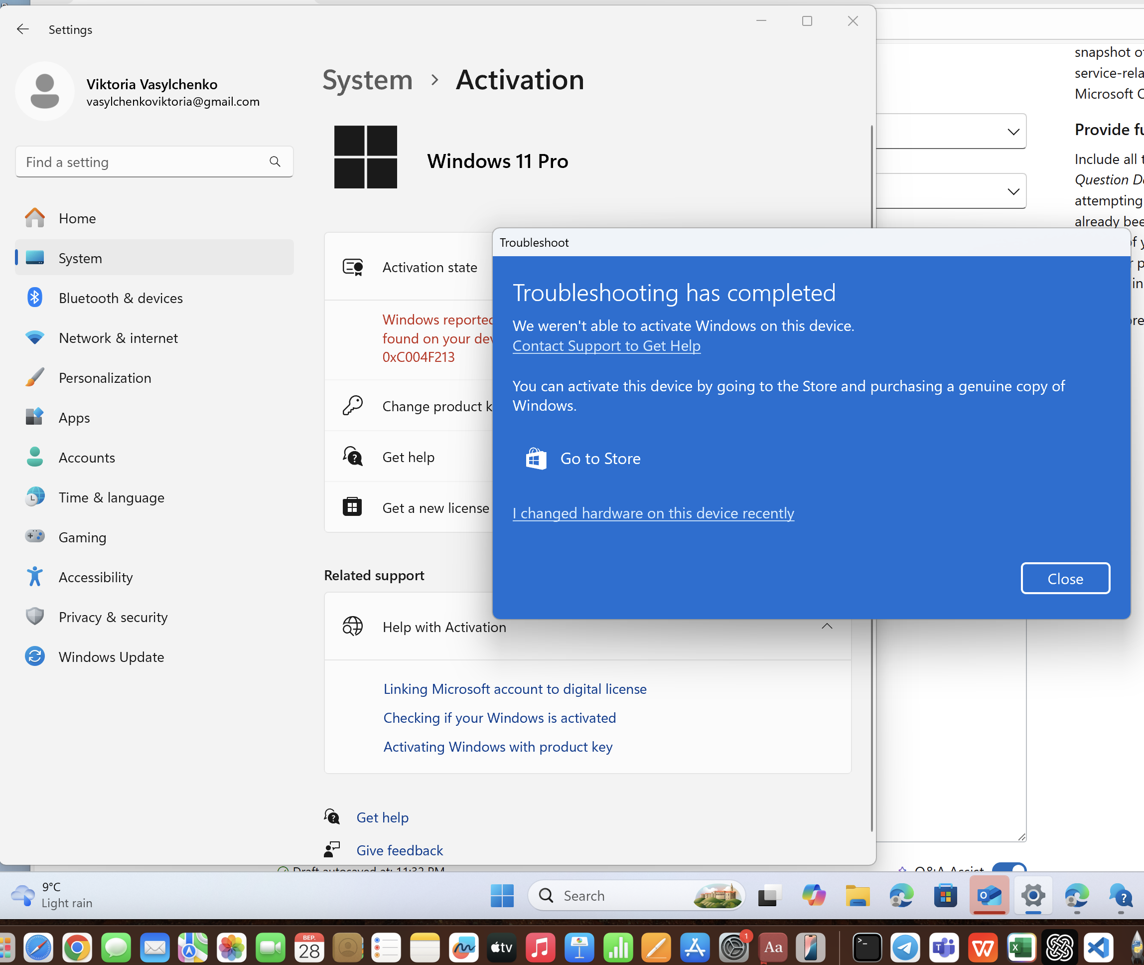 I have problem with activation error0xC004f213 - Microsoft Q&A