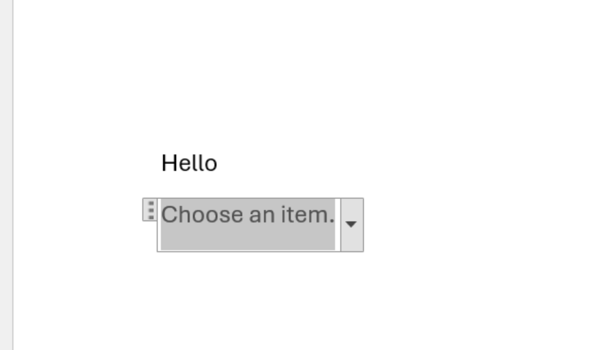 How to set up drop down list in word - Microsoft Q&A