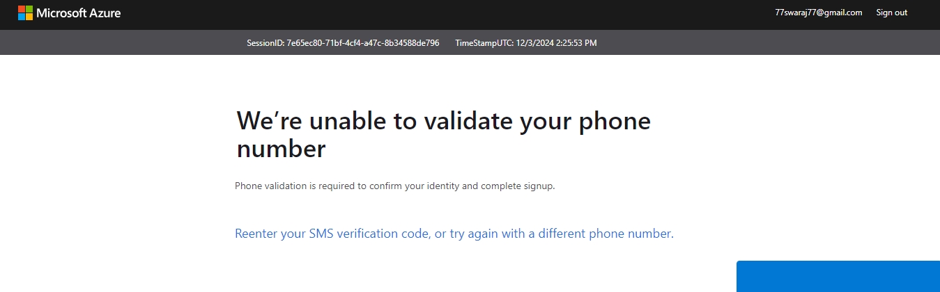 Facing phone number verification issues while setting up free 1 month ...
