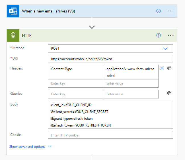 Automatically Send Incoming Outlook Emails to Zoho Creator via REST API ...