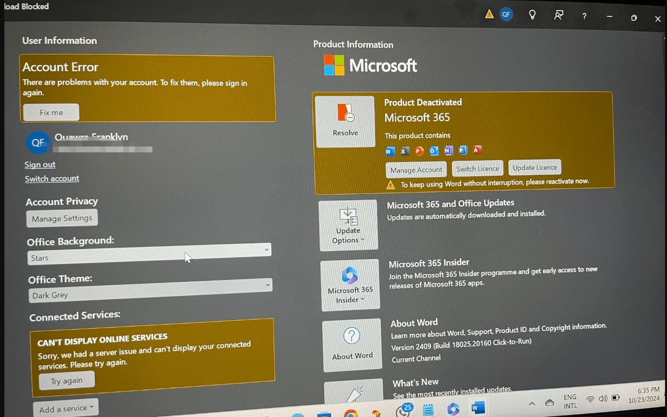 I can’t get access to my Microsoft 365 account despite multiple ...