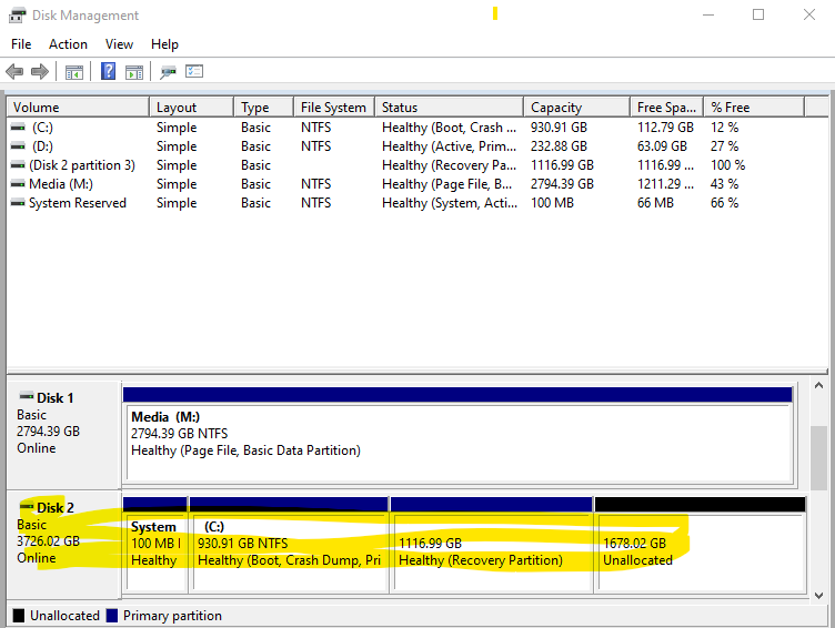 Cannot find room for the EFI system partition. MBR2GPT: Conversion failed - Microsoft Q&A