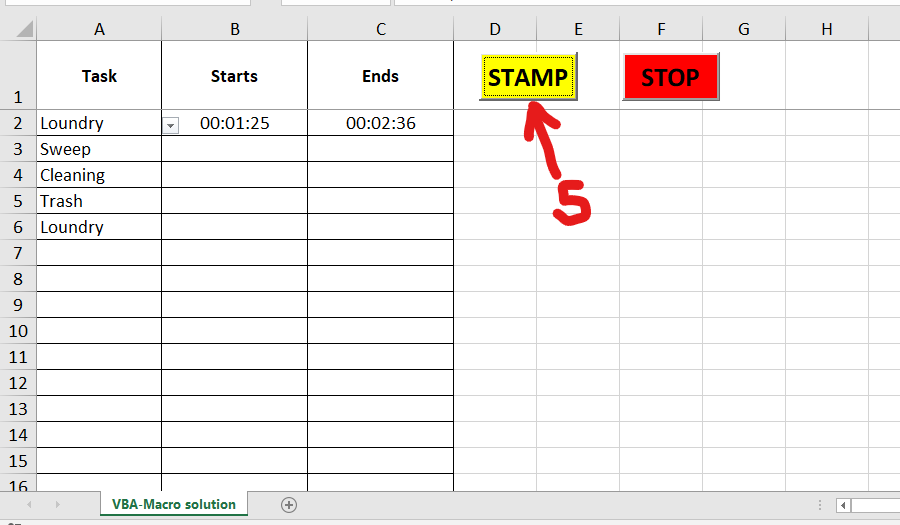 Marking Time with a Timer/Stopwatch in Excel - Microsoft Q&A