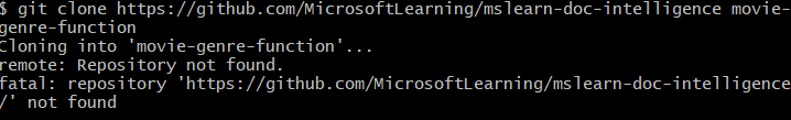 the git repo for mslearn-doc-intelligence is missing - Microsoft Q&A