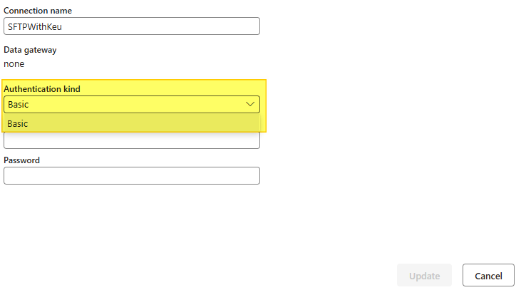 Connecting To Sftp Source In App Fabric Using Ssh Private Key
