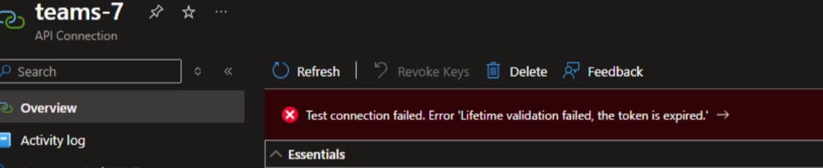 Teams connection breaking in logic apps - Microsoft Q&A