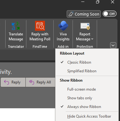Outlook 365 Opens a Blank, Full Screen Word Window when Replying ...