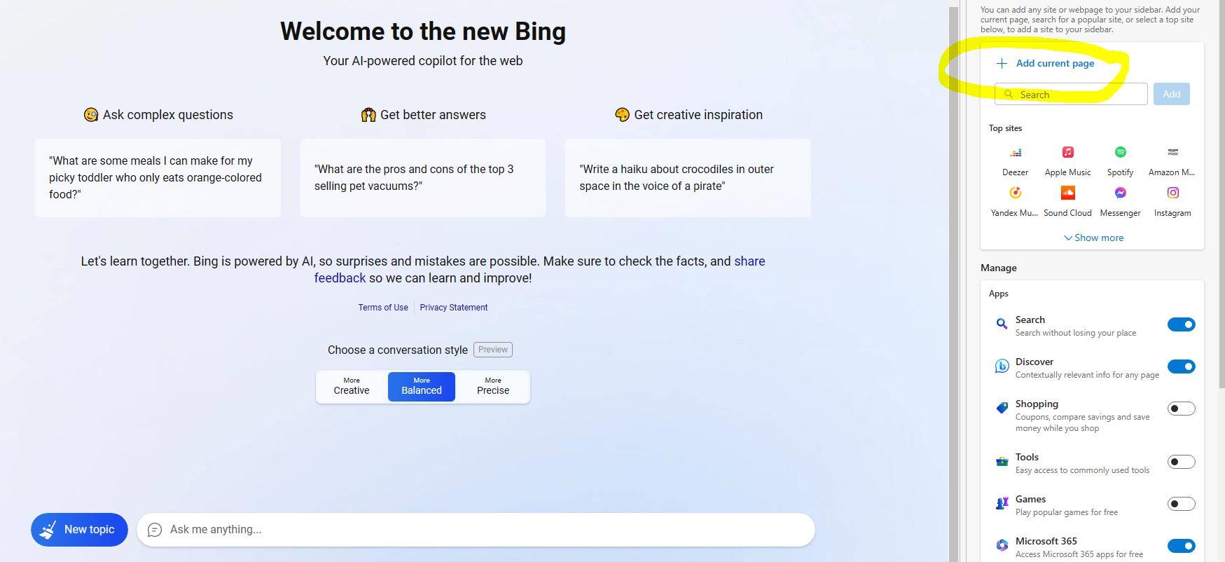 How can I add the new Bing to my sidebar in Edge? - Microsoft Q&A