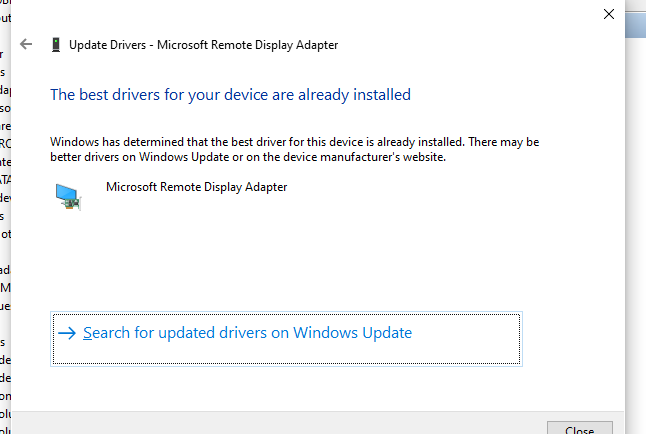 how to restart Microsoft Remote Display Adaptor - Microsoft Q&A