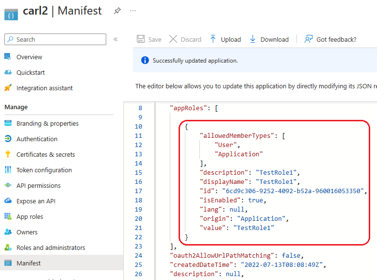 Creating AppRoles With Graph API - Microsoft Q&A
