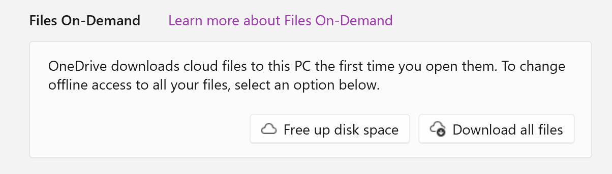 Onedrive syncing all of my files, won't allow me to choose files ...