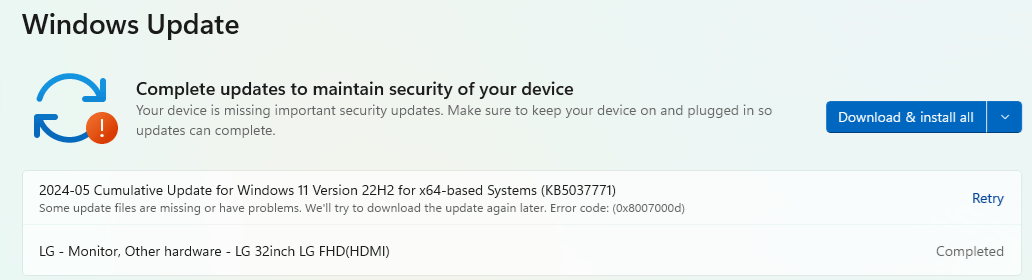 Windows Update Cannot Install - Microsoft Q&A