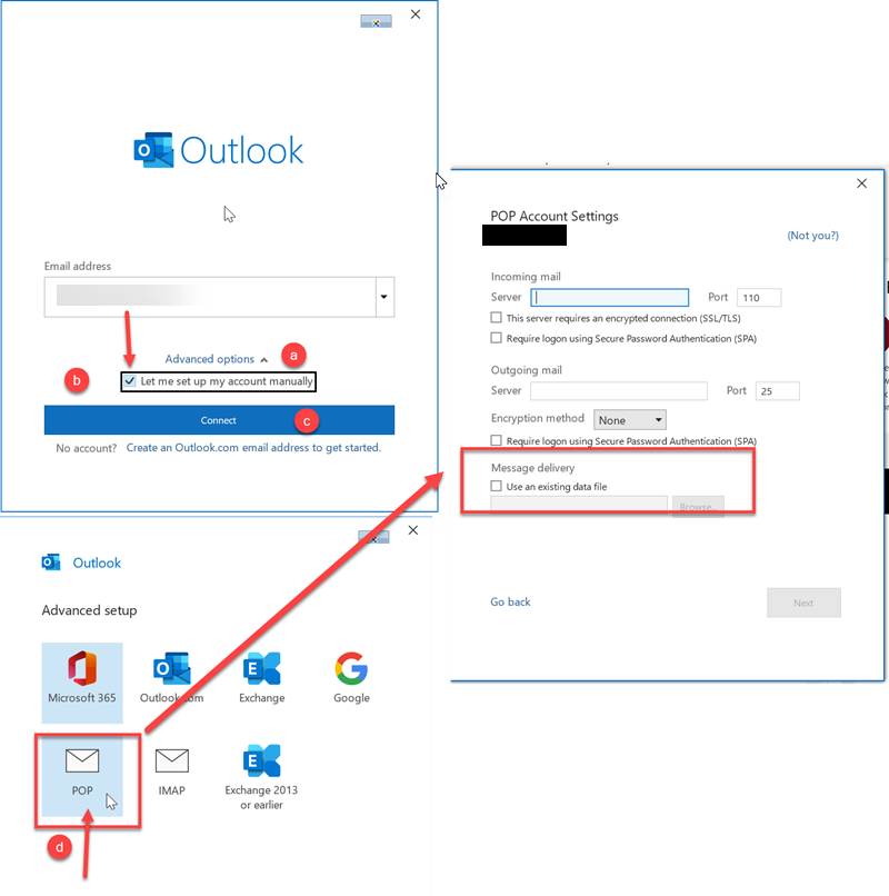 Connecting new email service to existing Outlook app on desktop ...