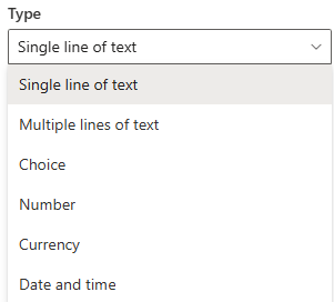 Microsoft Lists Column Types are limited on my version - Microsoft Q&A