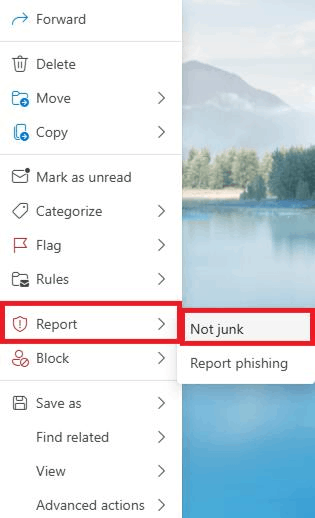 Where is the "It's not junk" button??? - Microsoft Q&A