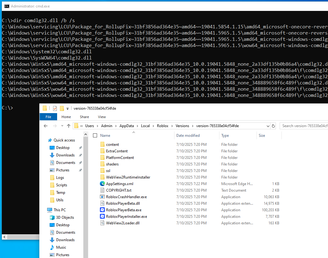 I need help on: 'How to fix: "Failed to load library: COMDLG32.dll ...