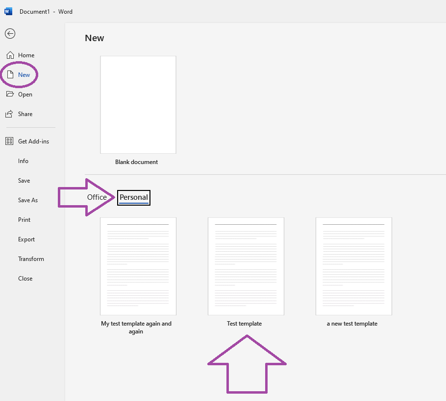 Problems accessing personal templates - Microsoft Q&A