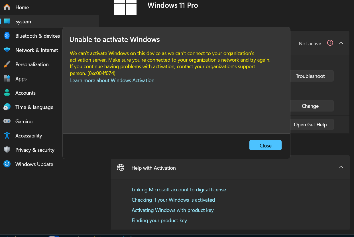 Windows activation issue after update, what's the solution? - Microsoft Q&A