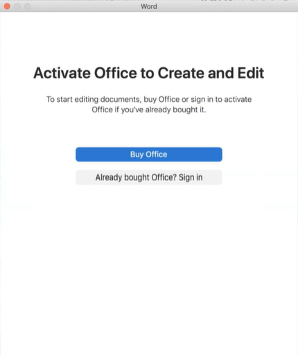How to register my Office for Mac 2019 license in MacOS 10.14.6 ...