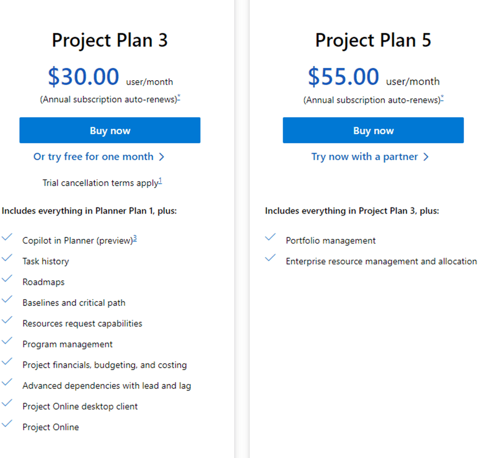 Microsoft Project - what are the differences between planner 3 and ...
