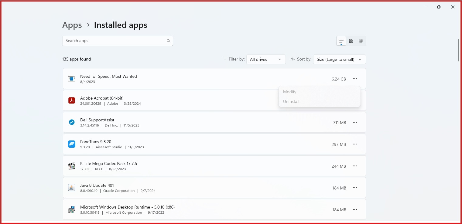 modify or uninstall option is greyed out in control panel > Add or ...