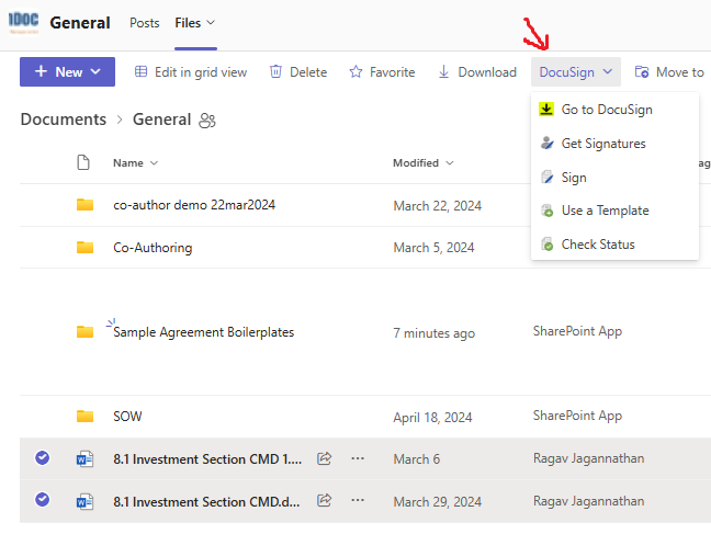 How can we create custom action menu (contextual menu) for documents under the default Files Tab ...