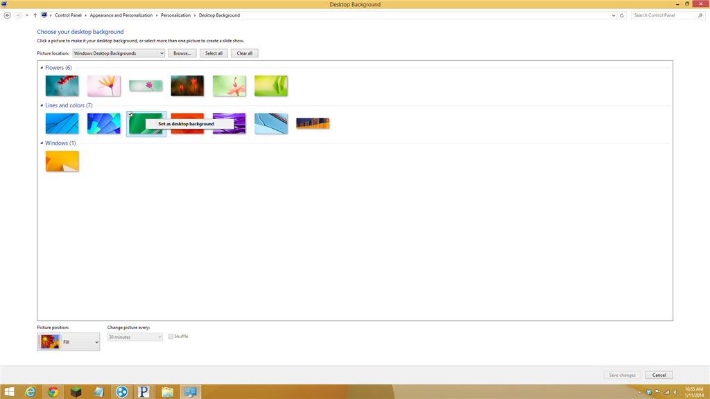 Can not span wallpaper windows 8.1 - Microsoft Q&A