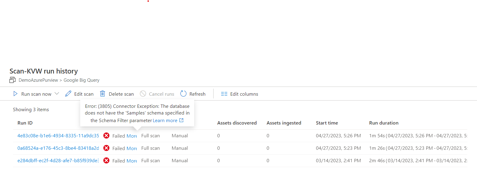 scanning issue in Microsoft purview - Microsoft Q&A scanning issue in Microsoft purview - Microsoft Q&A