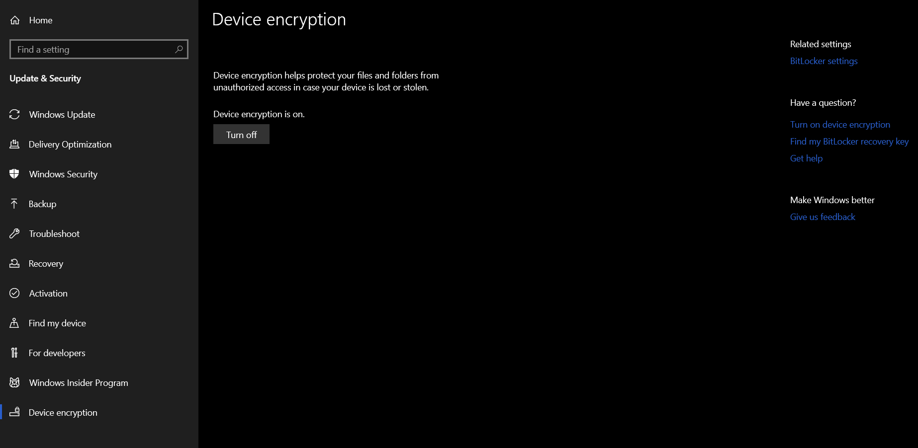 Bit Locker for Windows 10 Home edition - Microsoft Q&A