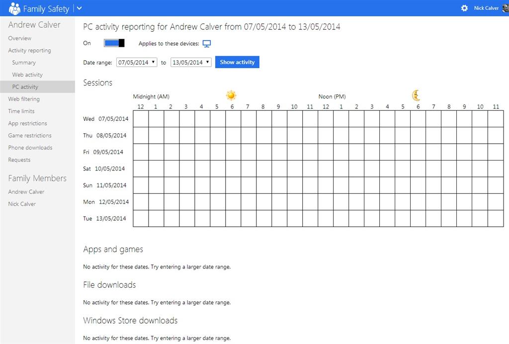 Family Safety not reporting any activity. - Microsoft Q&A