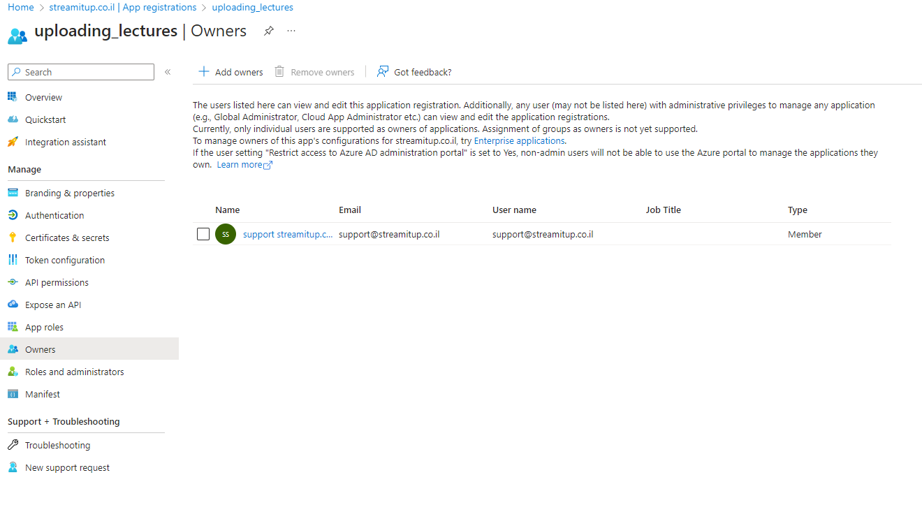 how to let owner/admin allow permission - Microsoft Q&A